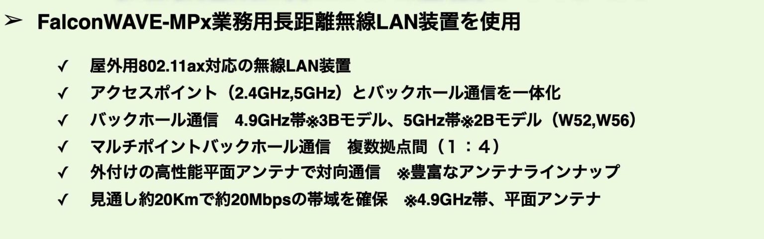 Falcon WAVE 長距離無線LAN通信システム | 株式会社ダブルビジョンズ